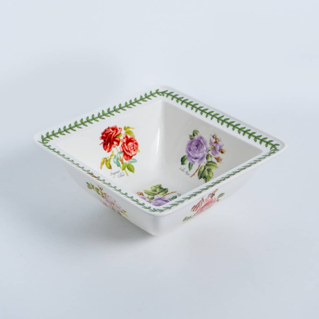 Portmeirion Botanic Roses 10.5 Inch Square Salad Bowl (Lilac Rose ...